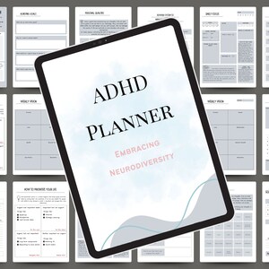 ADHD & Mental Health Planner, ADHD Planners Therapy Worksheets, ADHD ...
