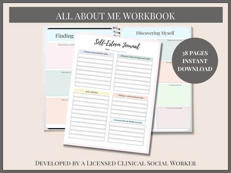 Self Esteem Worksheets, Self Esteem and Confidence and Self Identity ...