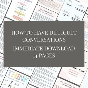 How to Have Difficult Conversations Therapy Worksheets, Conversations ...
