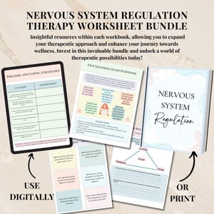 Nervous System Regulation Workbook, Polyvagal Theory Ladder Vagus Vagal ...