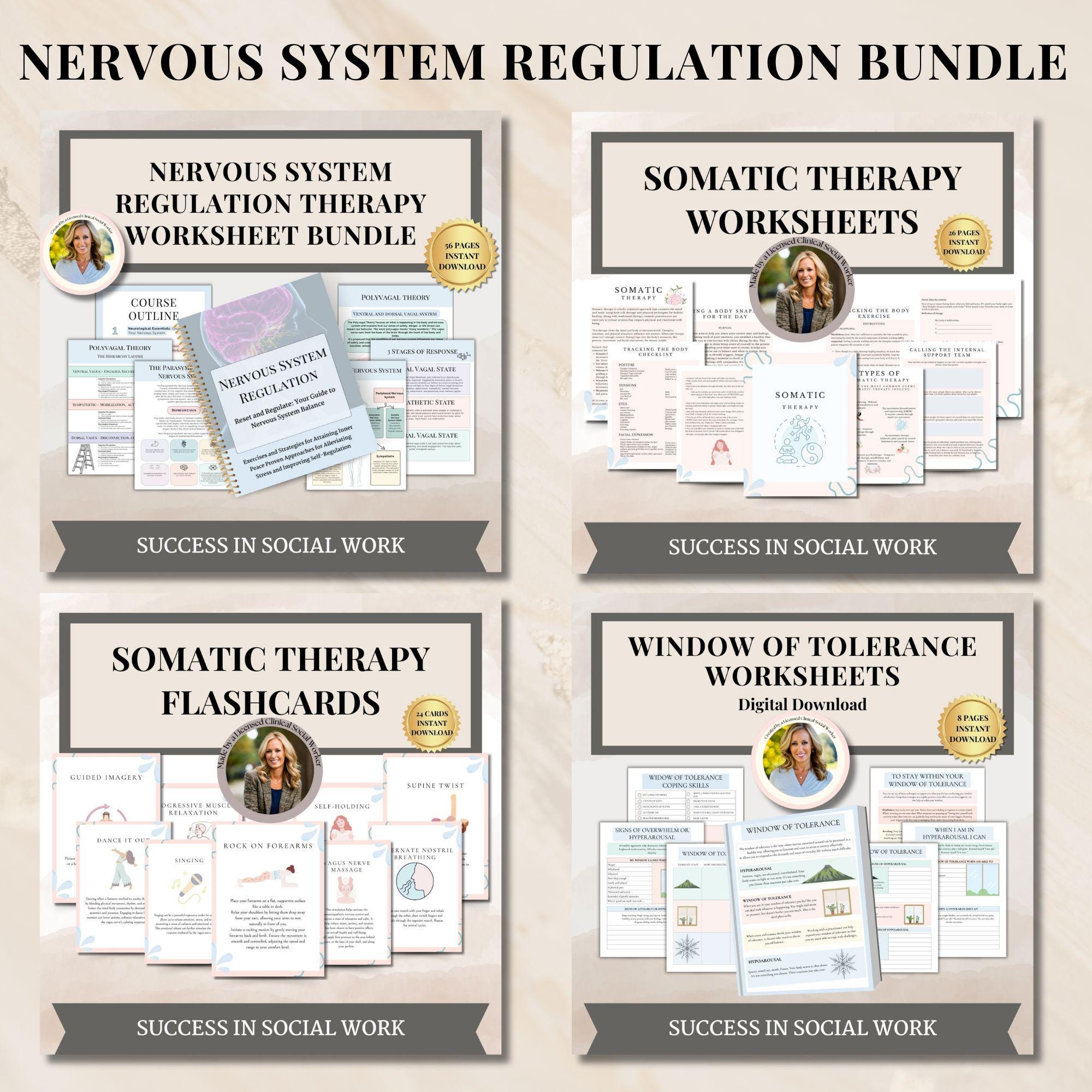 Nervous System Regulation Bundle, Polyvagal Theory Ladder Vagus Vagal ...