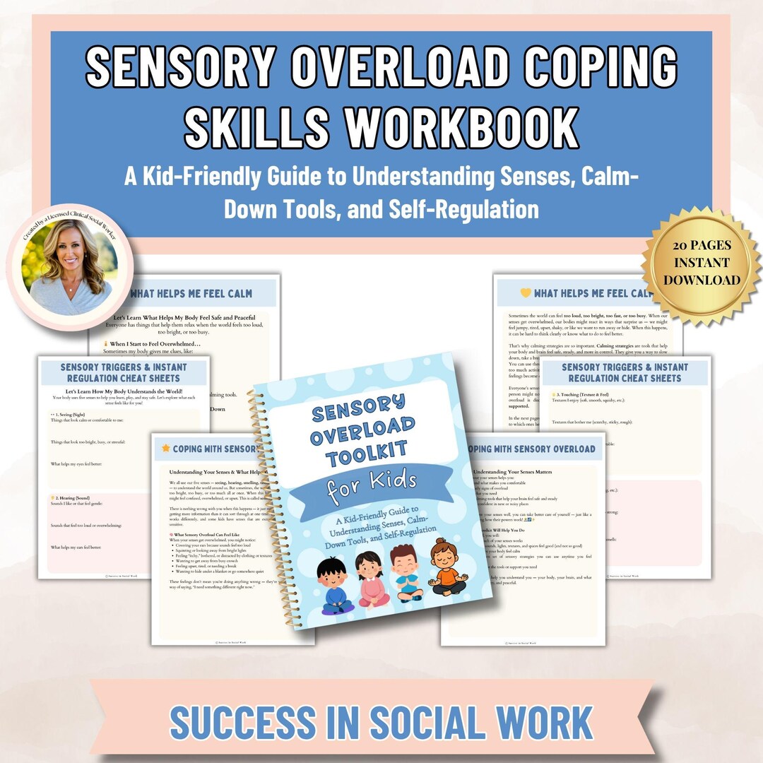 Sensory Overload Worksheets for Kids, Therapist Parents School ...