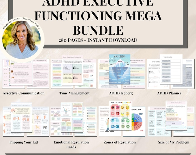 Executive Functioning| ADHD Workbook | ADHD Worksheets | Executive ...