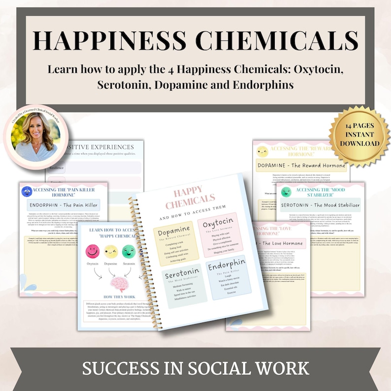 Happiness Chemicals Worksheet, Affirmations,social Psychology,therapy ...