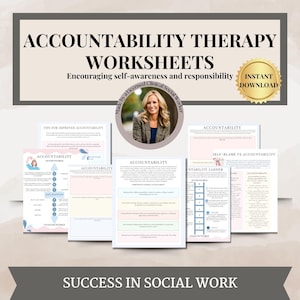Accountability Worksheets for Teens and Adults Self-blame Vs ...
