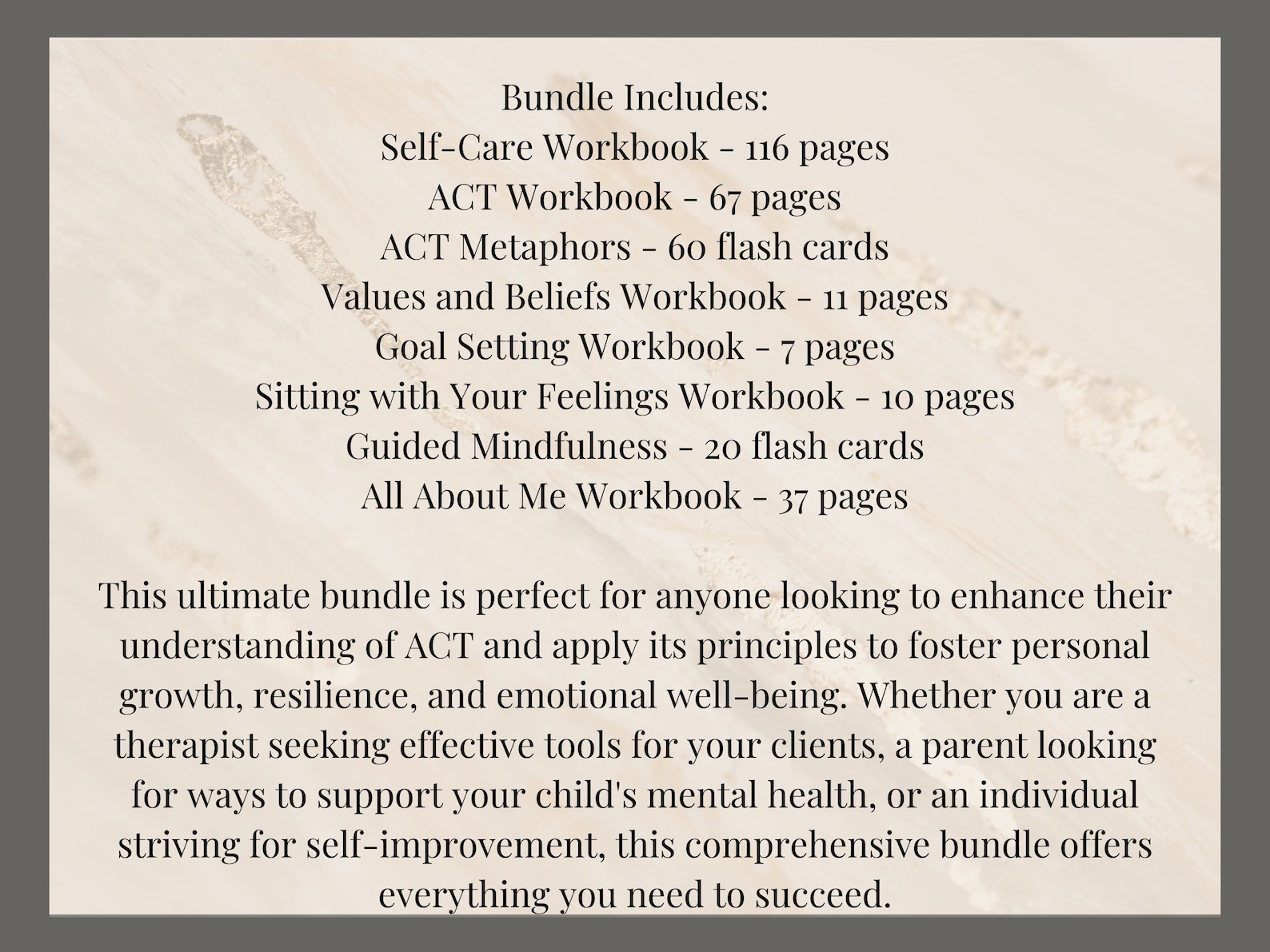 Acceptance and Commitment Therapy Mega Bundle Worksheets, ACT Metaphors ...