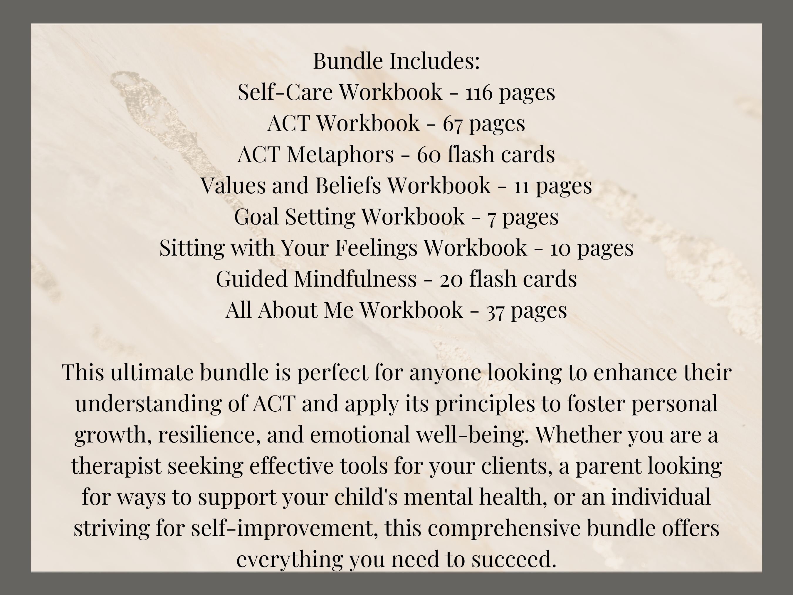 Acceptance and Commitment Therapy Mega Bundle Worksheets, ACT Metaphors ...