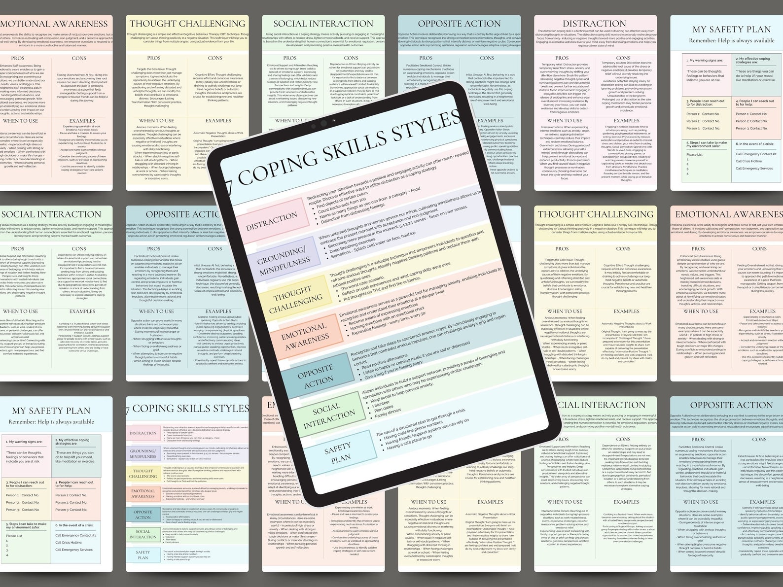 7 Types of Coping Skills Worksheets and for Identifying and Using ...