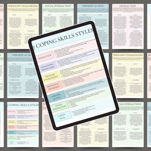 7 Types of Coping Skills Worksheets and for Identifying and Using Coping Skills for Emotional ...