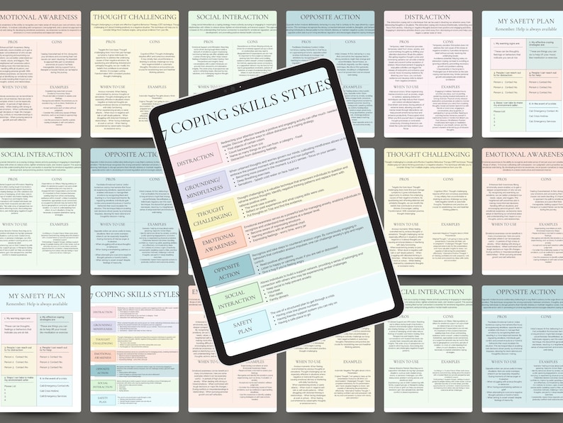 7 Types of Coping Skills Worksheets and for Identifying and Using ...