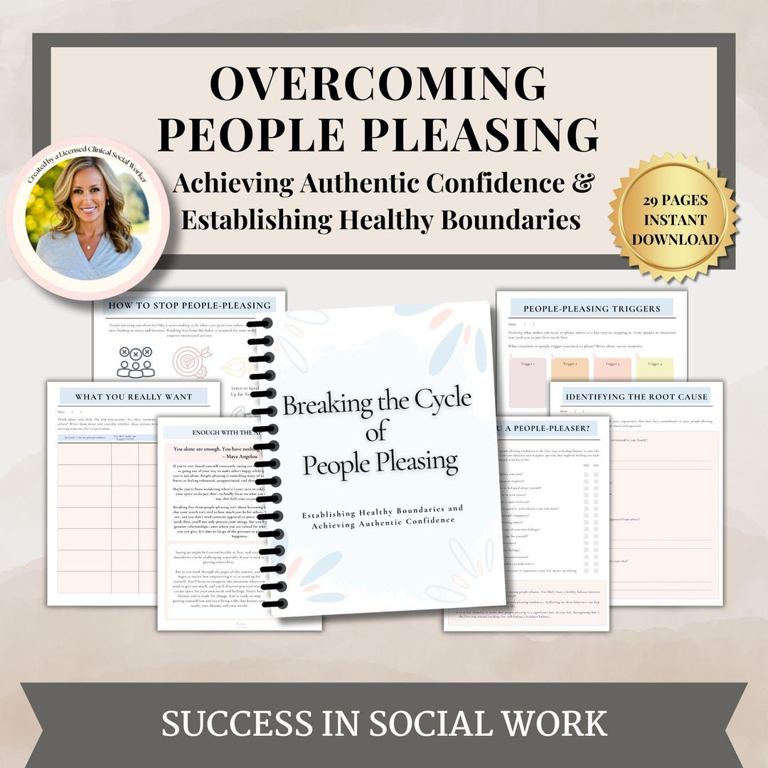 People Pleasing Workbook, Boundary Setting for People Pleasers, Self ...