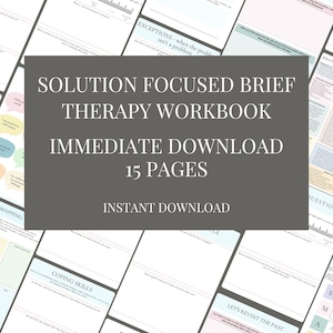 Solution Focused Therapy Worksheets, Mental Health,sfbt Worksheets ...