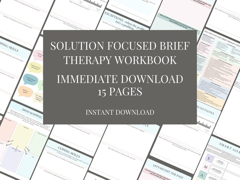 Solution Focused Therapy Worksheets, Mental Health,sfbt Worksheets ...