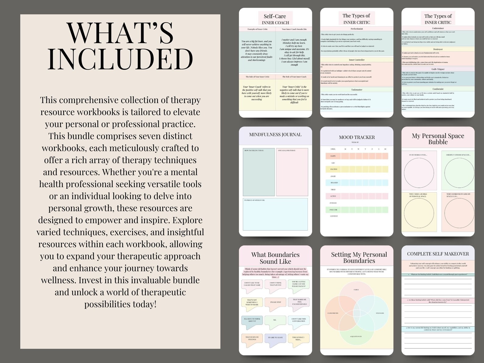 Teen Therapy Worksheet Bundle, Therapist Journal Anxiety, Teenagers ...
