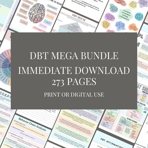 DBT MEGA BUNDLE, Dbt Workbook, Dbt Skills, Counselling Resources ...