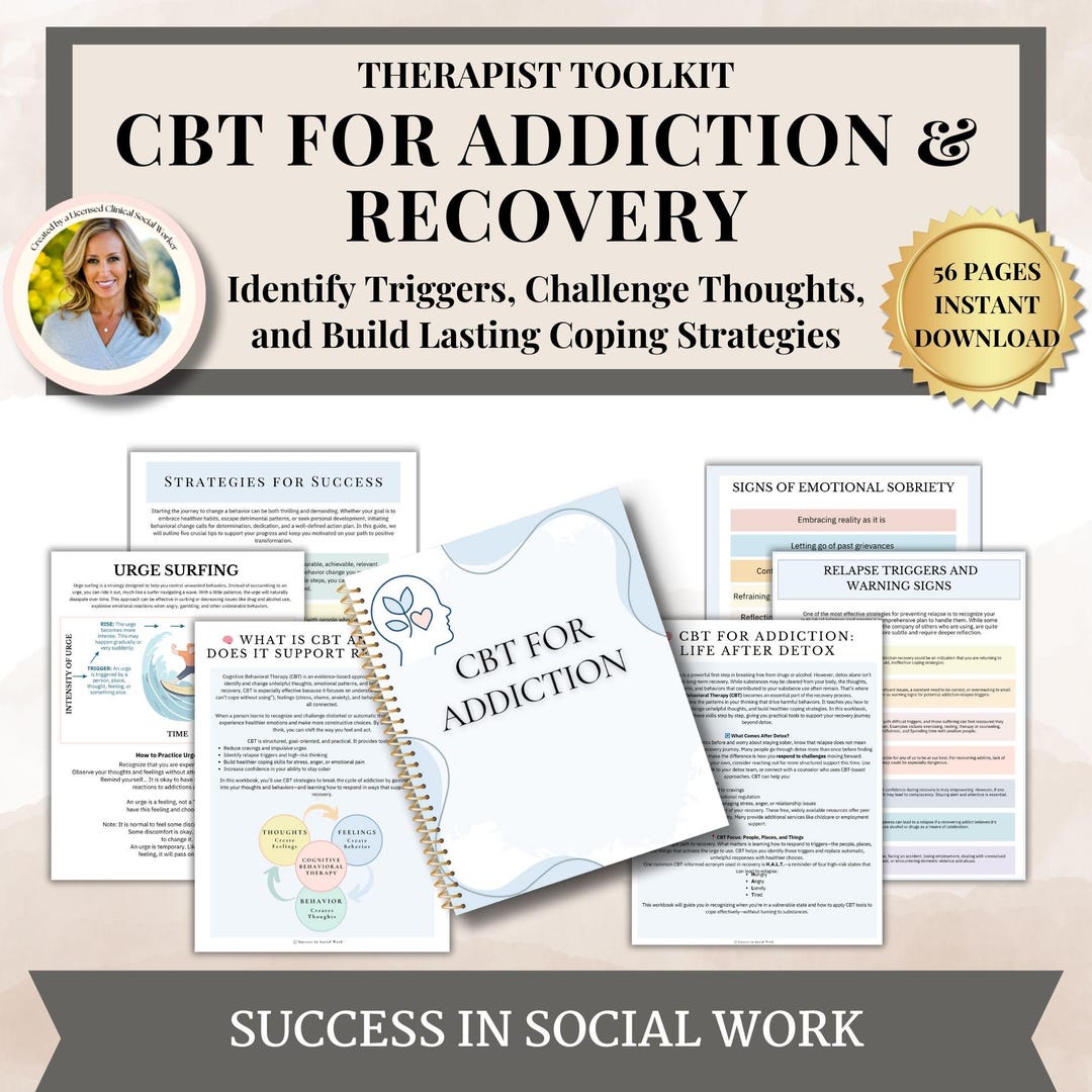 Therapist Toolkit CBT for Addiction Recovery Sobriety Relapse ...