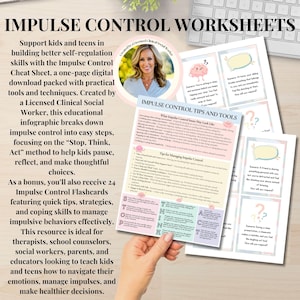 Impulse Control Cheat Sheet & Coping Skills Strategies, Adhd-executive ...