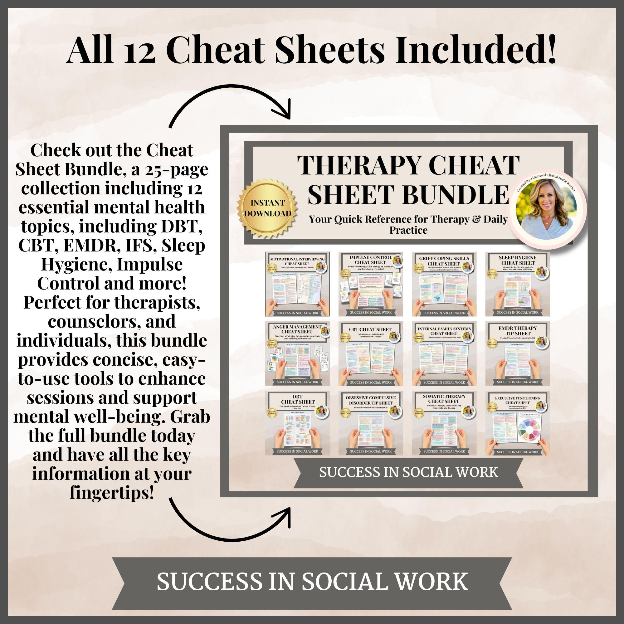 Anger Management Cheat Sheet Therapy Worksheets Calming Strategies Self ...