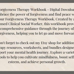 Forgiveness Therapy Worksheets, Self Help Self Growth Worksheets, Self ...