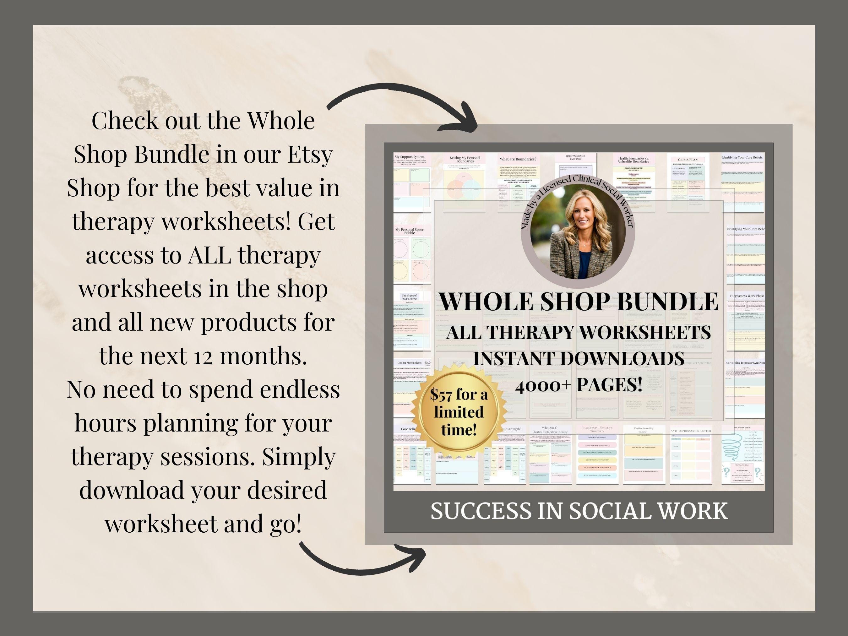 Accountability Worksheets for Teens and Adults Self-blame Vs ...