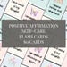 Positive Affirmation Self-care Flashcards, Positive Quote Flash Cards ...