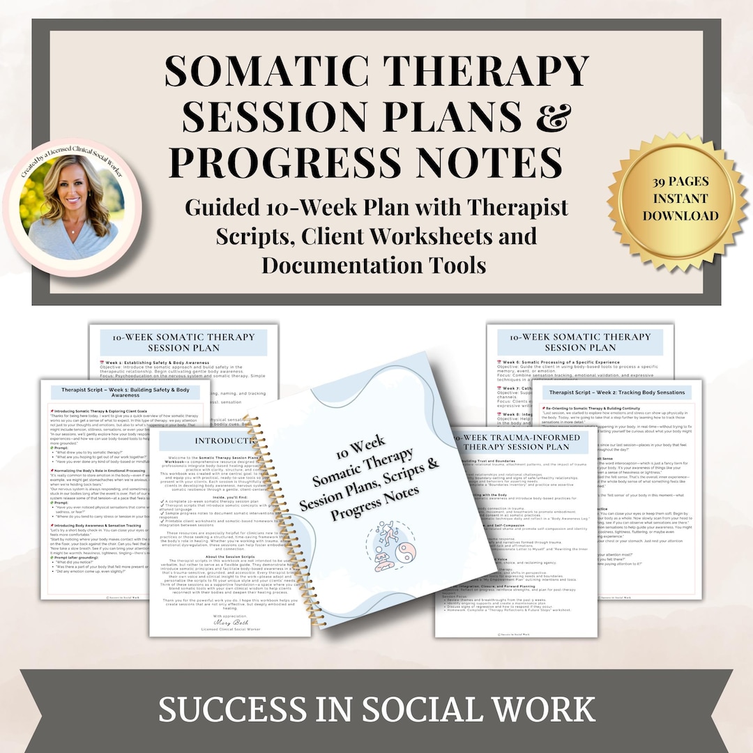 Somatic Therapy Progress Note Templates, Therapy Note Sentence Starters ...
