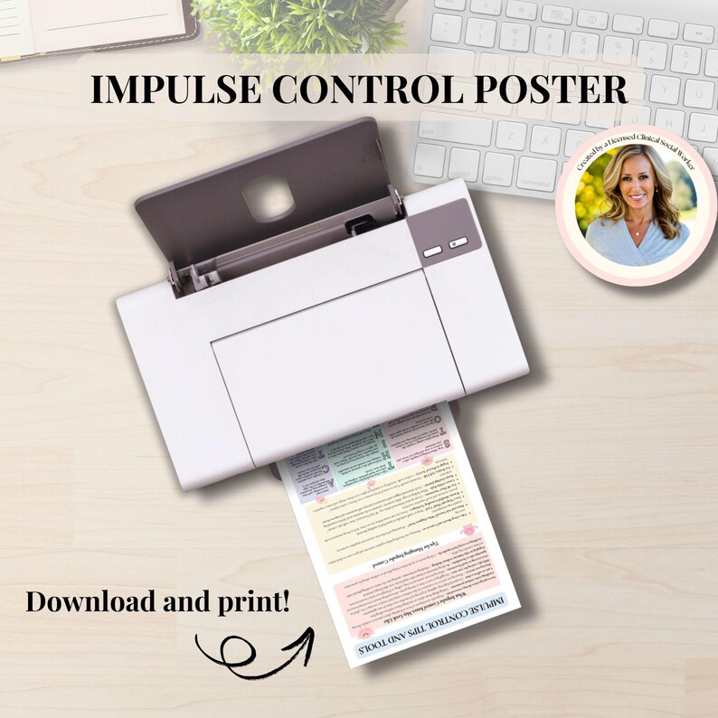 Impulse Control Poster, Calming Technique, ADHD Executive Functioning ...