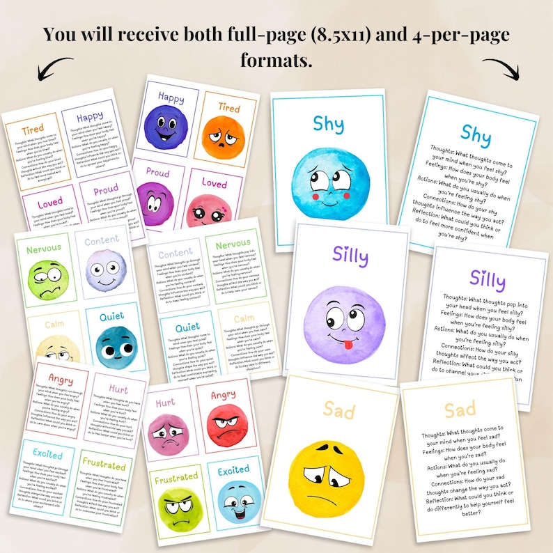 Kids Feelings Flashcards Feelings Poster Emotional Regulation Calm ...