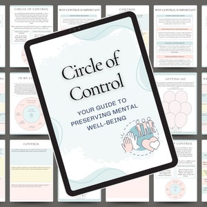 Circle of Control Therapy Worksheets, Worry Worksheets, Things I Can ...