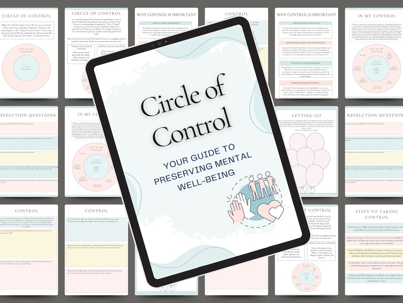 Circle of Control Therapy Worksheets, Worry Worksheets, Things I Can ...