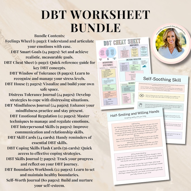 DBT MEGA BUNDLE, Dbt Workbook, Dbt Skills, Counselling Resources ...