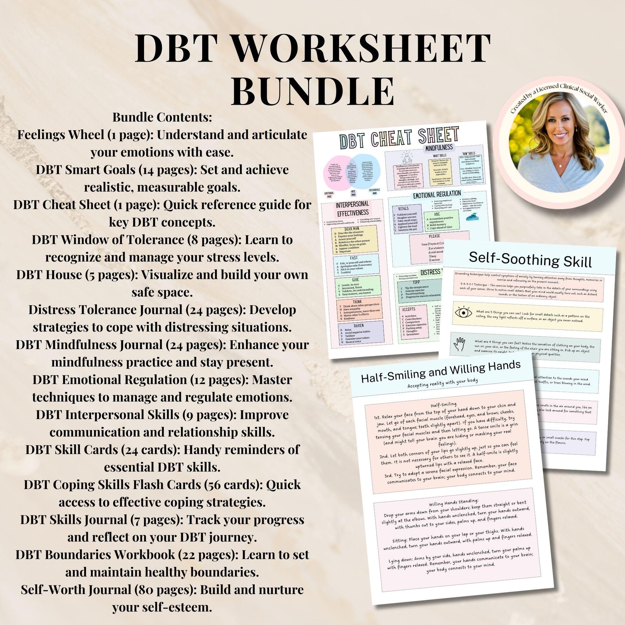 DBT MEGA BUNDLE, Dbt Workbook, Dbt Skills, Counselling Resources ...