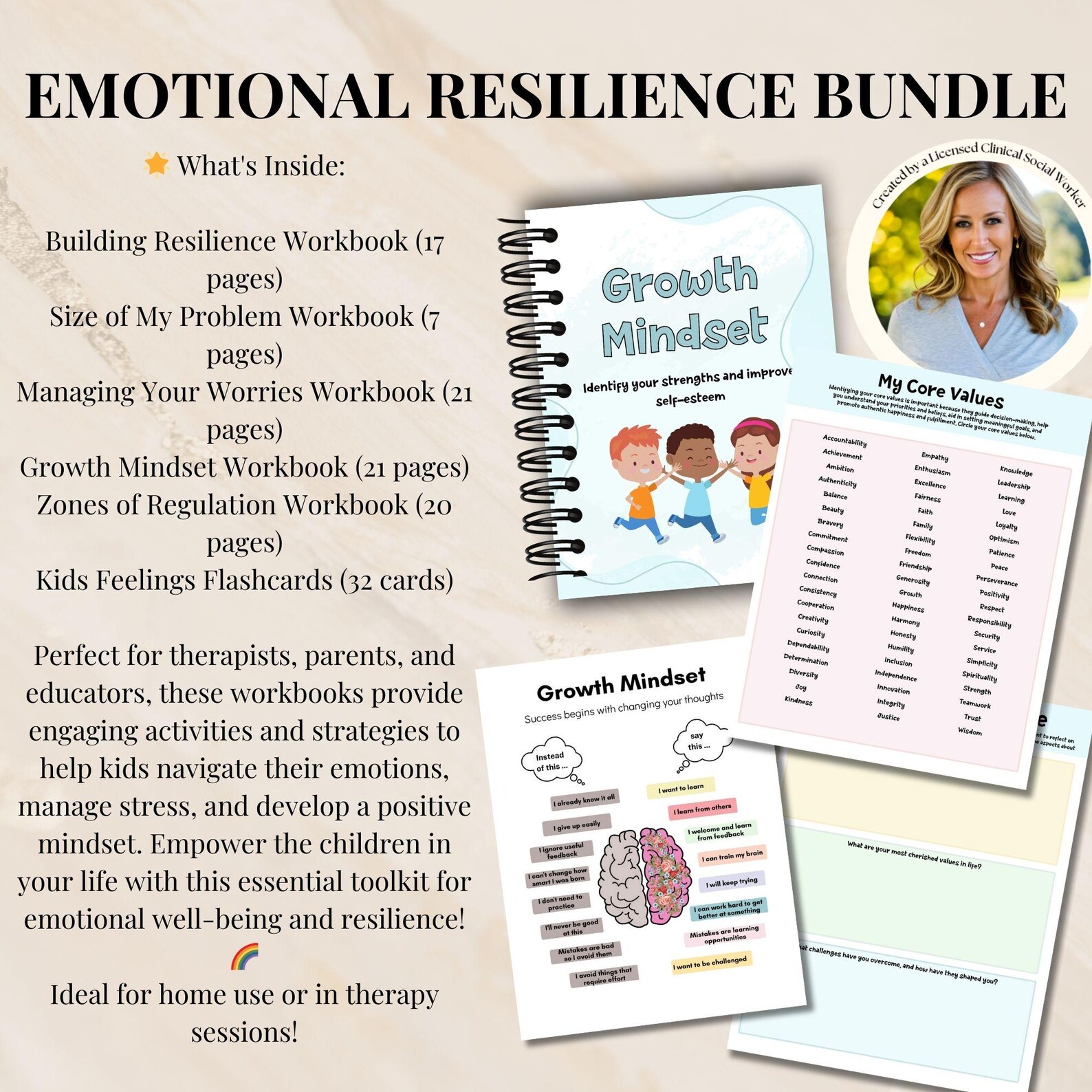 Teen Kids Therapy Emotional Resilience Bundle,emotional Regulation ...
