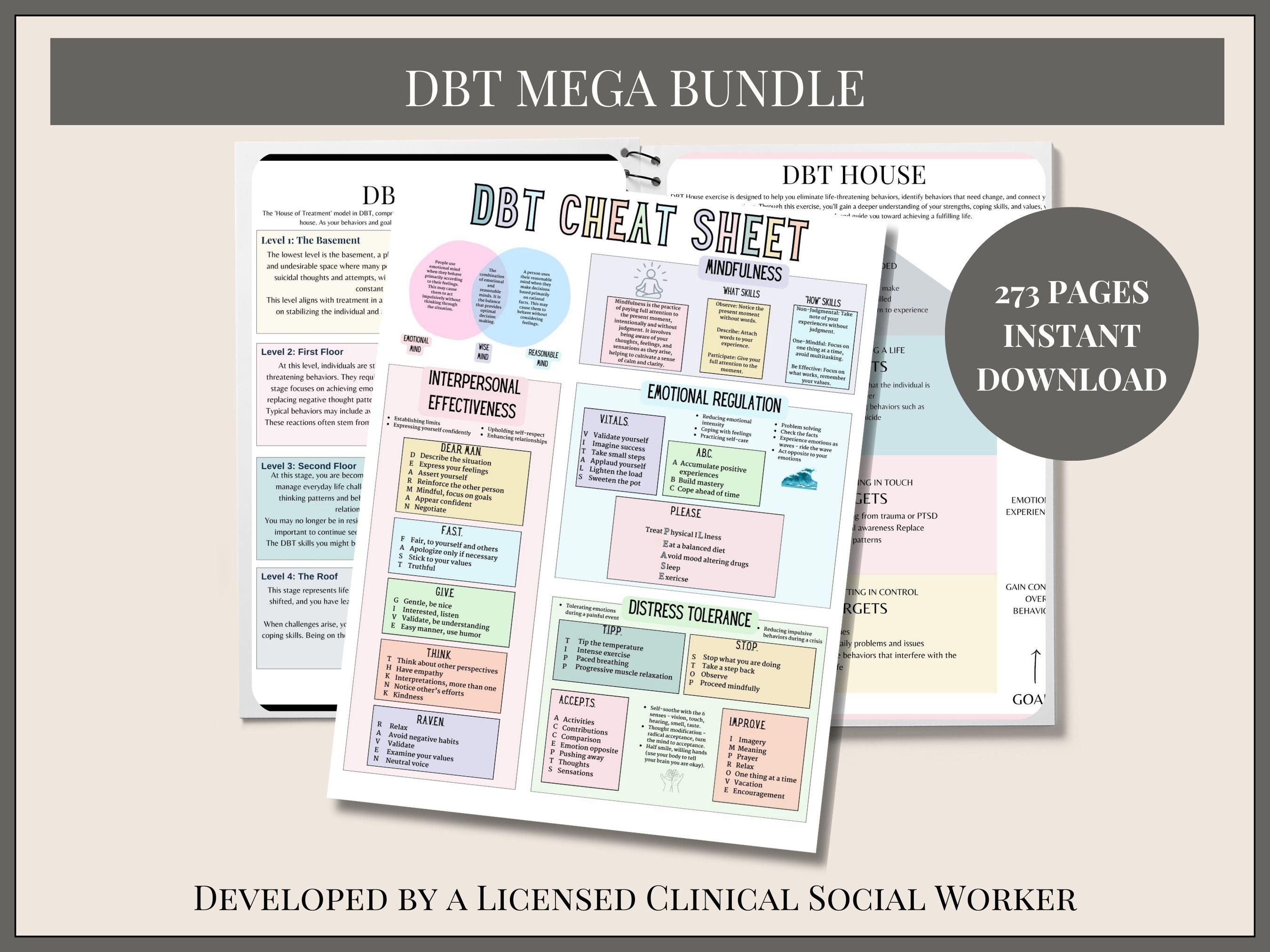 DBT MEGA BUNDLE, Dbt Workbook, Dbt Skills, Counselling Resources ...