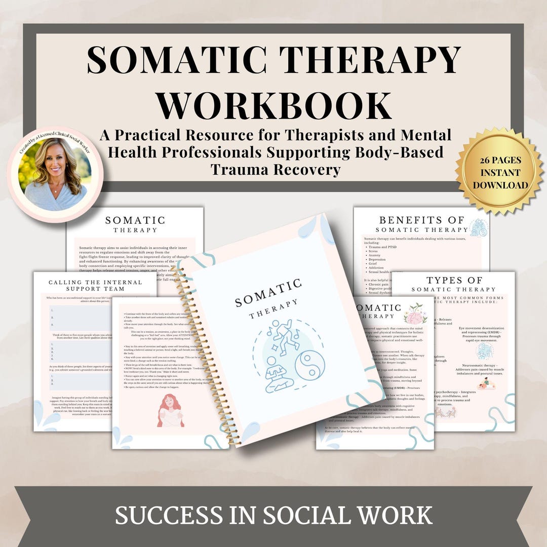 Somatic Therapy Workbook Coping Skill Exercises for Nervous System ...