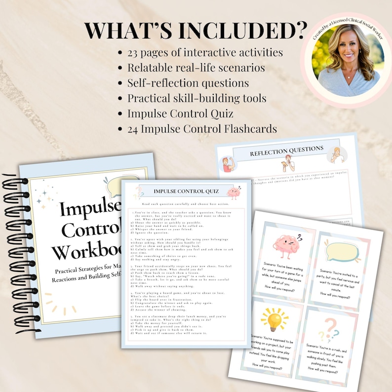 Impulse Control Workbook for Kids and Teens, Emotional Regulation ...