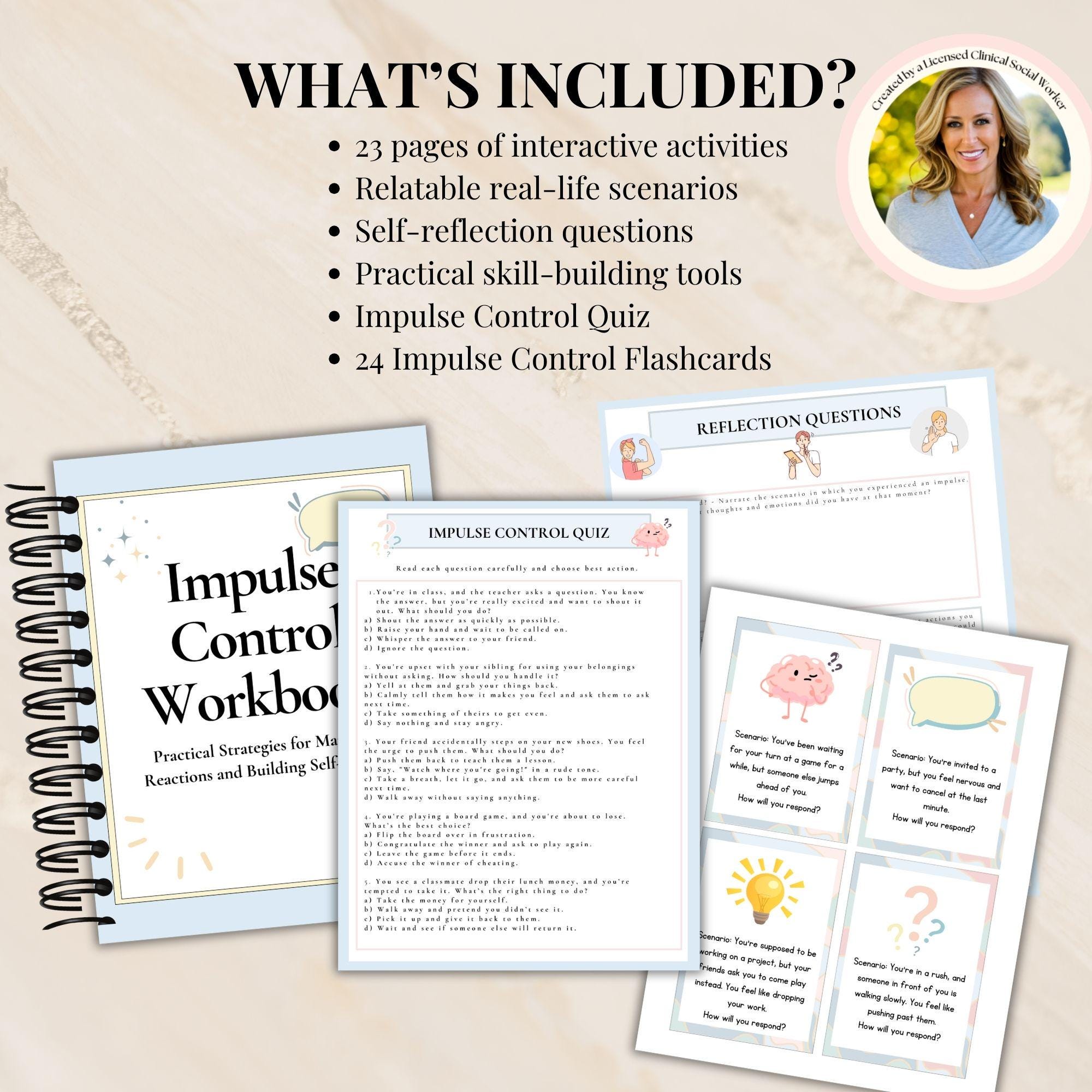 Impulse Control Workbook for Kids and Teens, Emotional Regulation ...