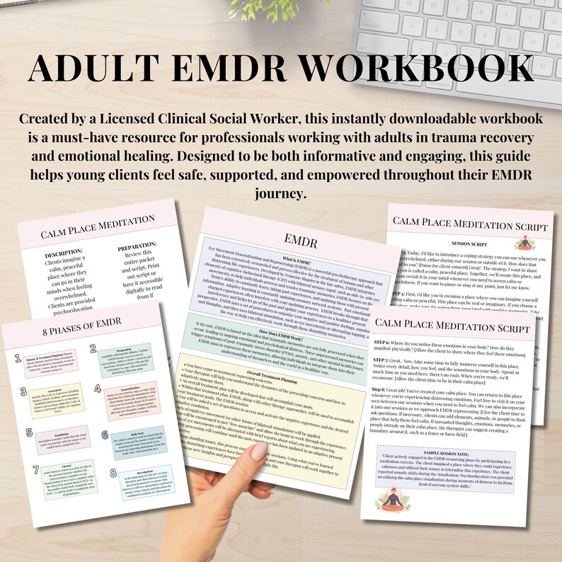 EMDR Bundle for Adults and Kids, EMDR Worksheets for Therapist, Emdr ...