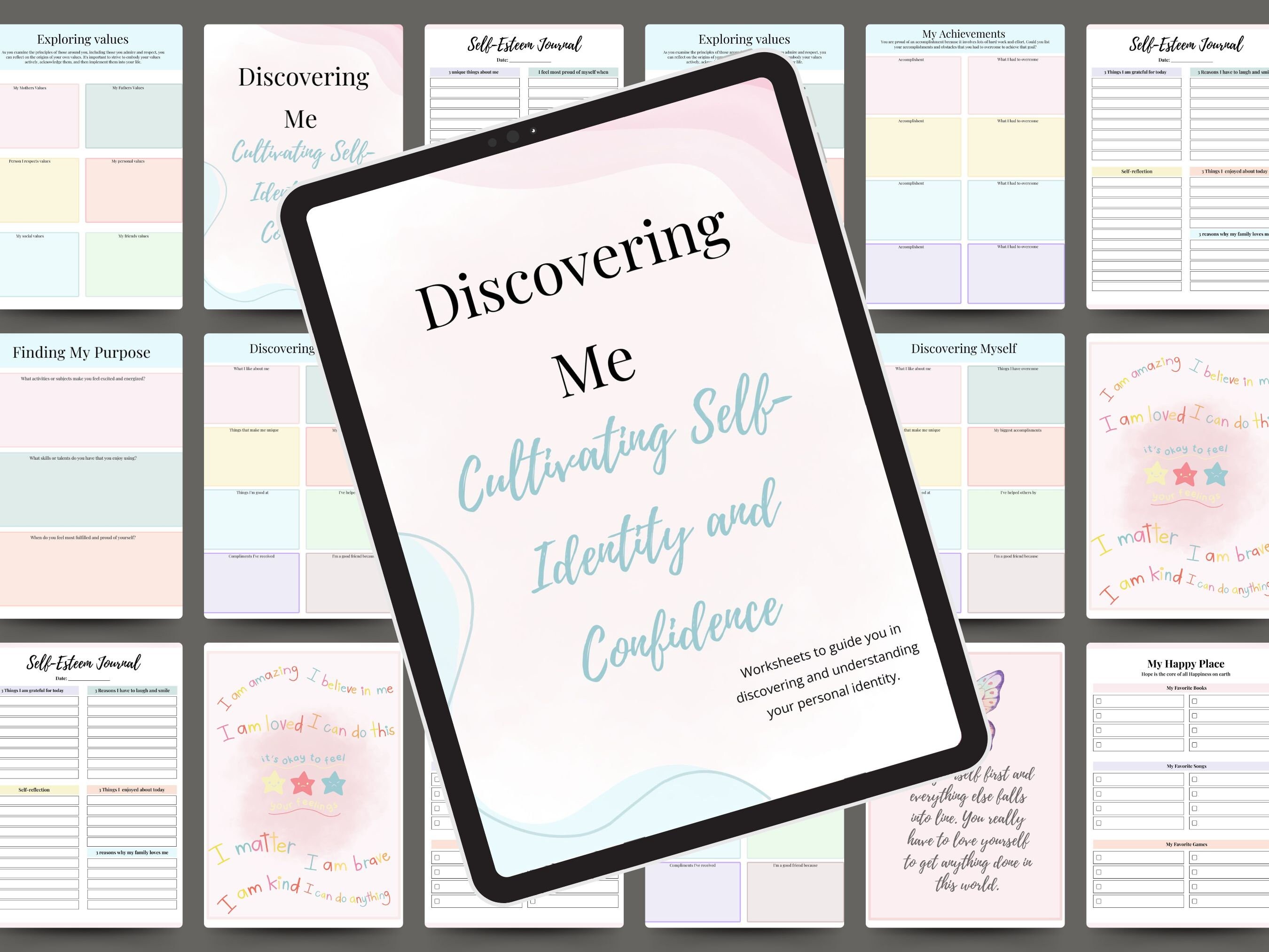 Self Esteem Worksheets, Self Esteem and Confidence and Self Identity ...
