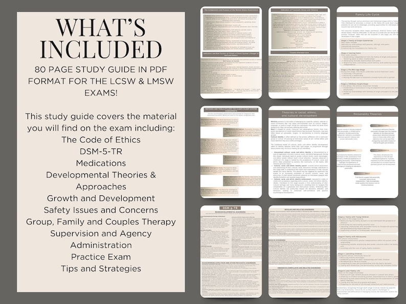 LCSW/LMSW Study Guide, ASWB Exam Tool, Complete Lcsw Lmsw Exam Study ...