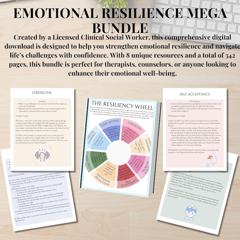 Emotional Resilience Mega Bundle Therapy Worksheets Life Skills Teen ...