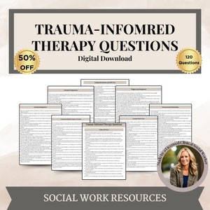 Trauma-informed Therapy Questions, Trauma Therapy Questions Bundle ...