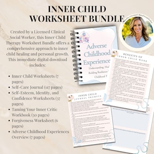 Inner Child Therapy Worksheet Bundle, Reparenting Inner Child, Inner ...