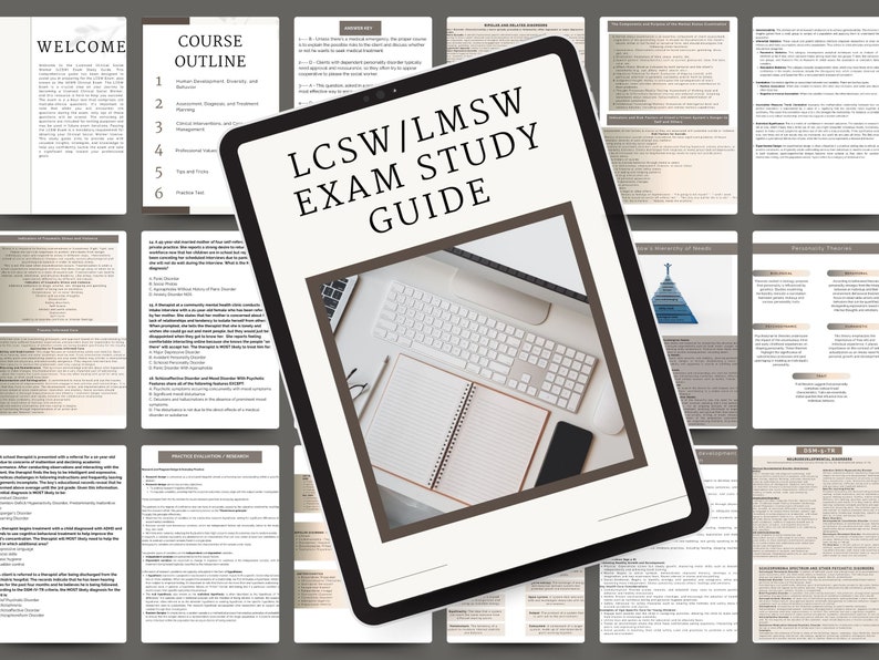 LCSW/LMSW Study Guide, ASWB Exam Tool, Complete Lcsw Lmsw Exam Study ...