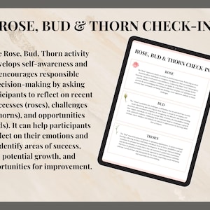 Rose, Thorn and Bud Therapy Worksheets, Communication Styles, Social ...