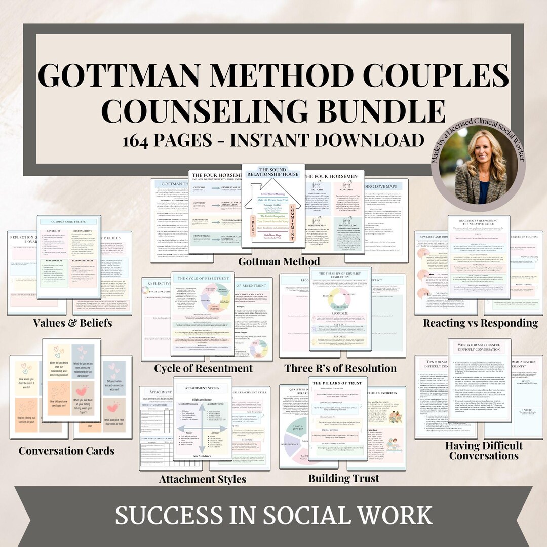 Gottman Method Couples Counseling Bundle,couples Counseling ...