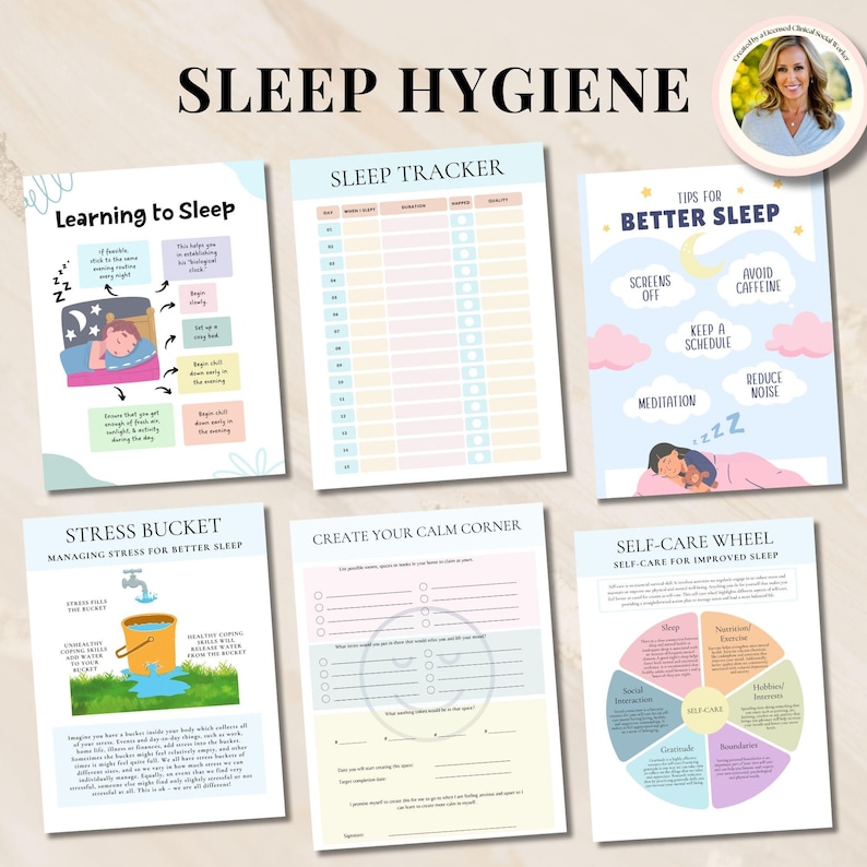 Sleep Hygiene Worksheets Sleep Journal, Sleep Habits, Sleep Cycle, Therapy Office Decor, Self ...