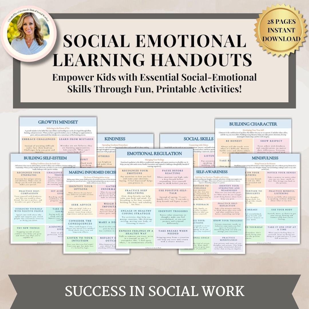 Social Emotional Learning Bundle, Social Emotional Learning Children ...