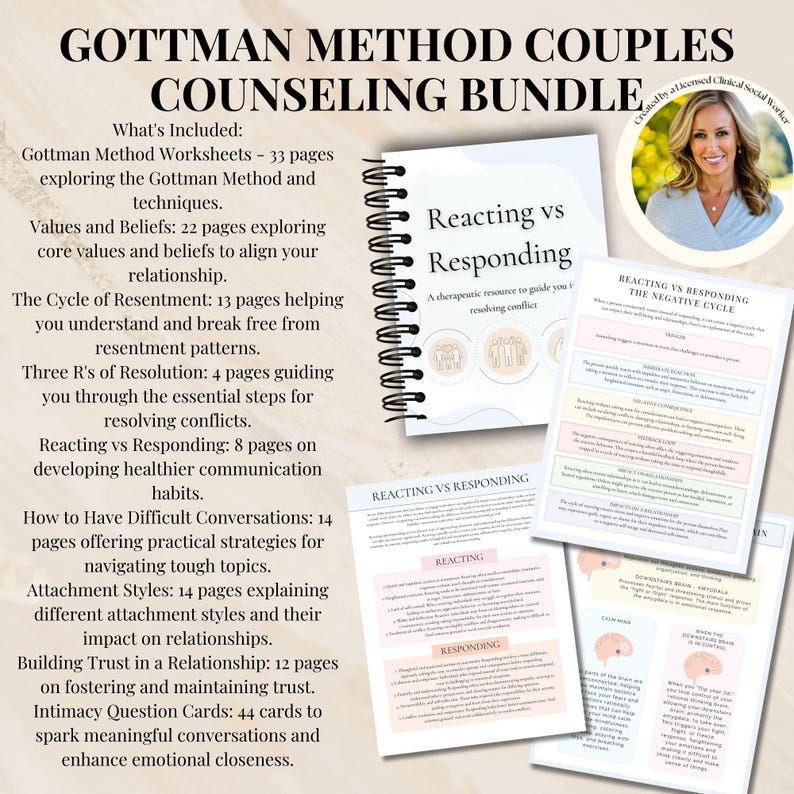 Gottman Method Couples Counseling Bundle,couples Counseling ...