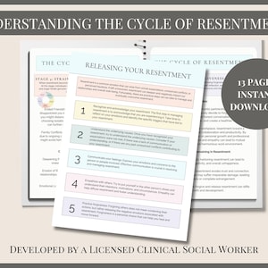 Cycle of Resentment Therapy Worksheets,the Resentment Cycle ...